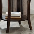 Perth Contemporary Oval Shelf End Table with Espresso Finish and Wide ...