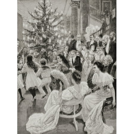 English Customs In The 19th Century. The Christmas Tree. From La ...