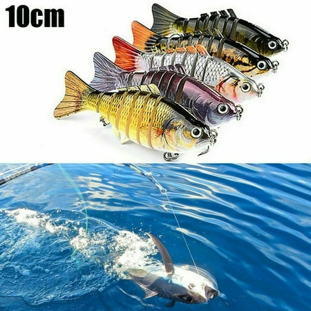5PCS Multi Jointed Hard Bait Swimming Action Fishing Lure 7 Segment ...
