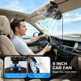9" Portable Car Fan, Lafati 12V Electric Vehicle Fan with Stepless ...