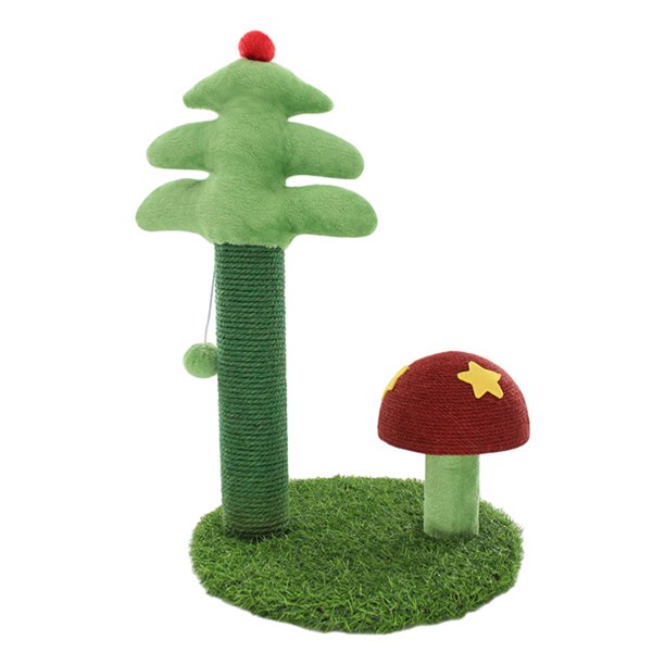 Cat Scratch Post Christmas Theme Activity with Bed for Jumping Kittens ...