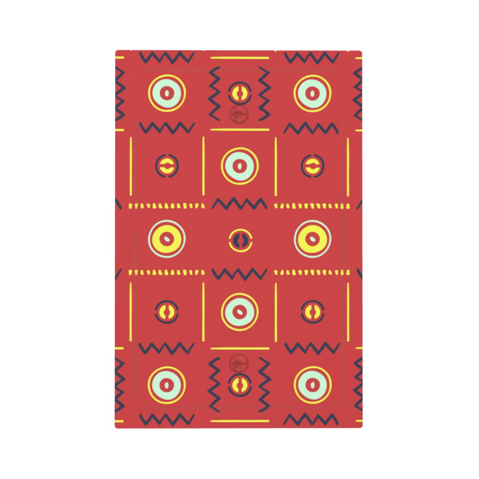 DouZhe 1-Gang Blank Wallplate, Boho Ethnic Retro Tribe Style Decorative ...