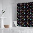 Basics Bathroom Shower Curtain, Water Resistant Fabric with Grommets ...