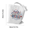 4th of july Patriotic Canvas Tote Bag, 250th Anniversary Lightweight ...