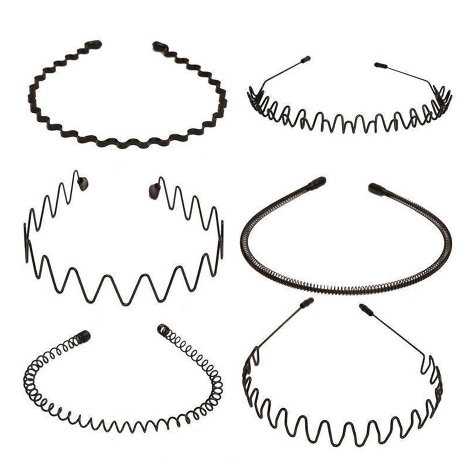 Click here for Dewin 6pcs Black Man Hair Hoop Decorative Non Slip... prices