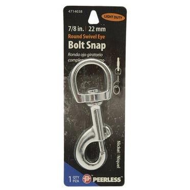 Peerless Round Eye Swivel Bolt Snaps, Zinc Die Cast, Spring Loaded ...