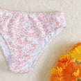 Qulqfy Bathing Suit For Women On Sale Red Cute Spaghetti Straps Floral Tie Front Bikini Set
