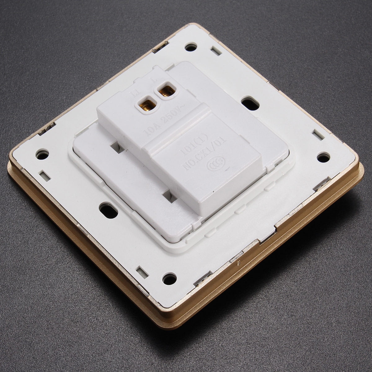250V 10A Push Button Electronic Wall Mount Panel Door Bell Switch Home ...