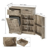 Uforic Kitchen Storage Buffet Cabinet for 10-gal Trash Bin, Tilt Out ...