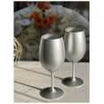 Metallic Silver Color Plastic Wine Glasses Set of 4 (20oz), BPA Free ...
