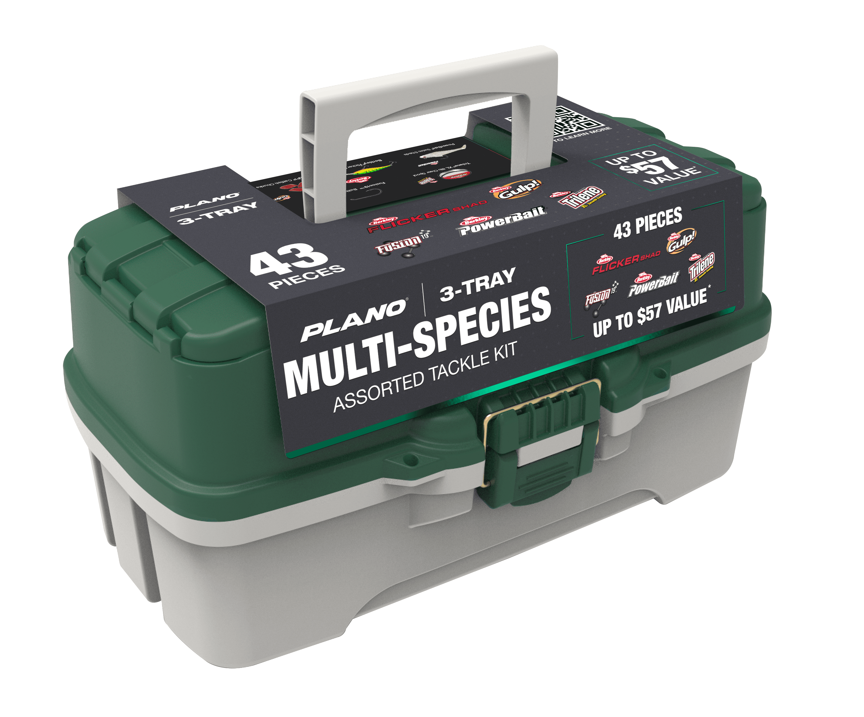 Plano 3-Tray Tackle Box with Berkley Freshwater Bait Kit - Walmart.com