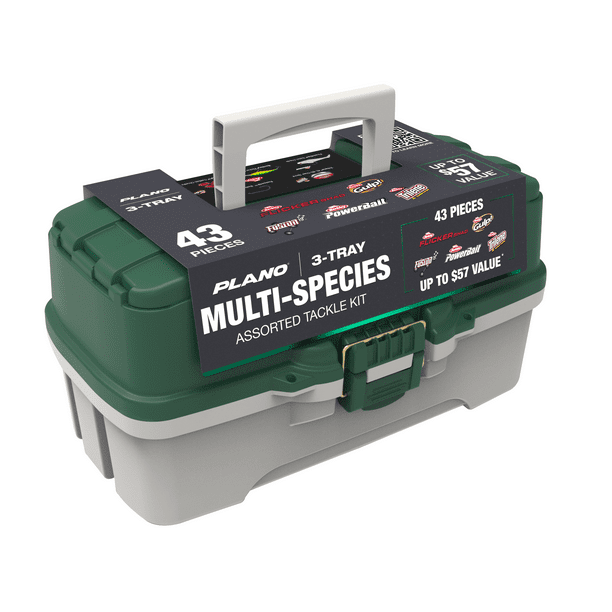 Plano 3-Tray Tackle Box with Berkley Freshwater Bait Kit - Walmart.com