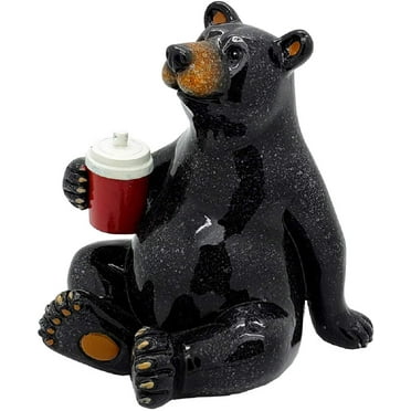 Set of 6 Black Bear Poses Resin Crafted Tabletop Figurines - Walmart.com