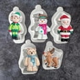 CEORPER 3D Santa Elk Bear Elf Boy Mold Chocolate Fondant Mould ...