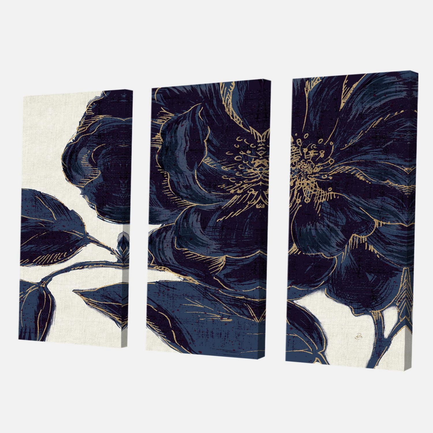 Click here for Designart Dark Rose Gilded Gold Canvas Wall Art 48... prices