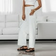 Womens Pants Wide Leg For High Waist Baggy Seamed Front Leg Jeans Loose