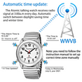 Hearkent Atomic Talking Watch with Stainless Steel Band for Seniors and ...