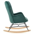 BELLEZE Modern Rocking Chair Tufted Upholstered Velvet Accent Rocker ...