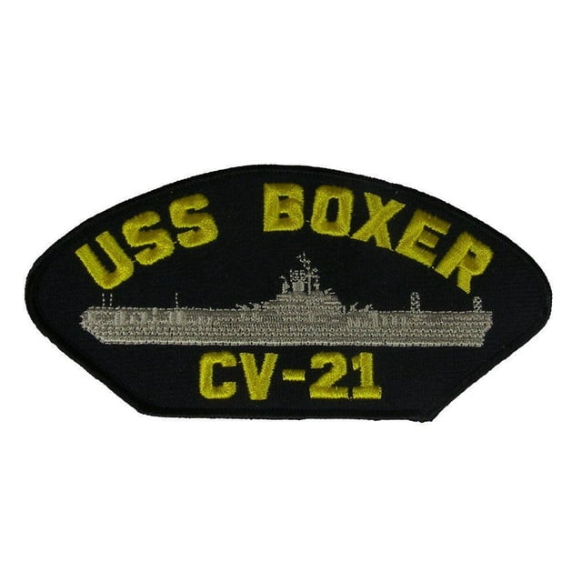 USS BOXER CV-21 PATCH USN NAVY SHIP ESSEX CLASS AIRCRAFT CARRIER ...
