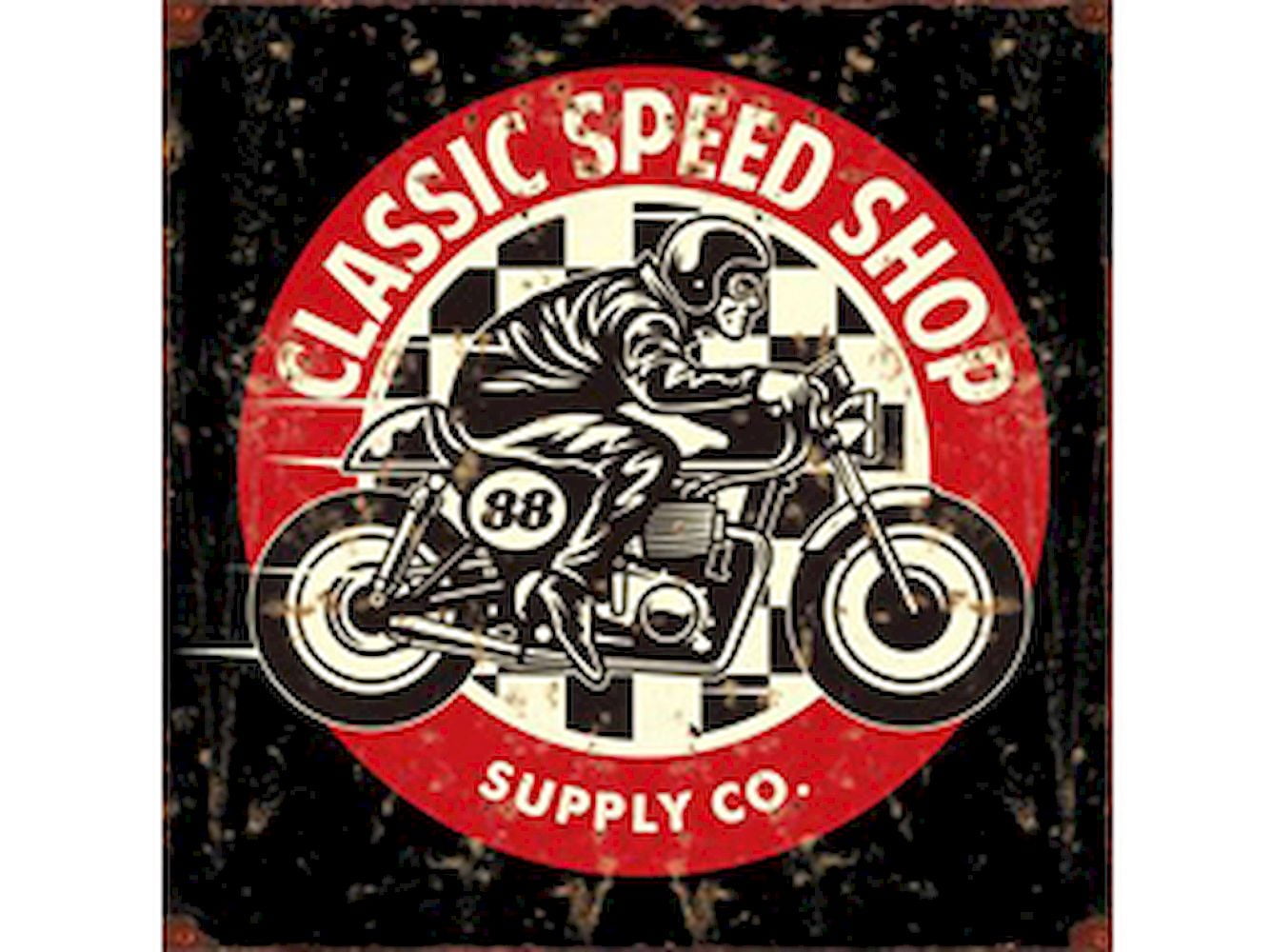 "Classic Speed Shop" Metal Sign - Walmart.com
