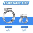 24PCS Adjustable Hose Clamps, 304 Stainless Steel Worm Gear, 1-1/4" to ...