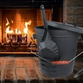 5.15 Gallon Black Ash Bucket Tools for Fireplaces Fire Pits Wood ...