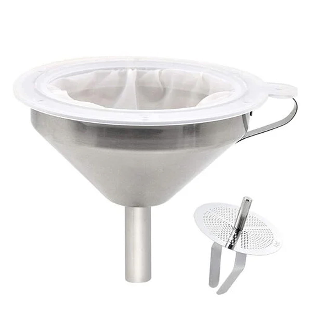 Embudo de cocina versátil con colador desmontable, fabricado en acero ...