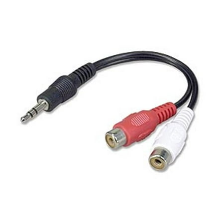 Audio Splitter 3.5mm Stereo Male To 2 RCA Female - Walmart.ca