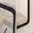 44x32 Inch Black Metal Framed Bathrrom Mirror for Wall, Black Rounded ...