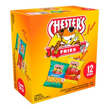 Chester's Individual Pack Flamin' Hot Fries Corn & Potato Chips, 1 Oz ...