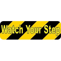 10in x3in Watch Your Step Sticker Vinyl Business Sign Decal Door ...