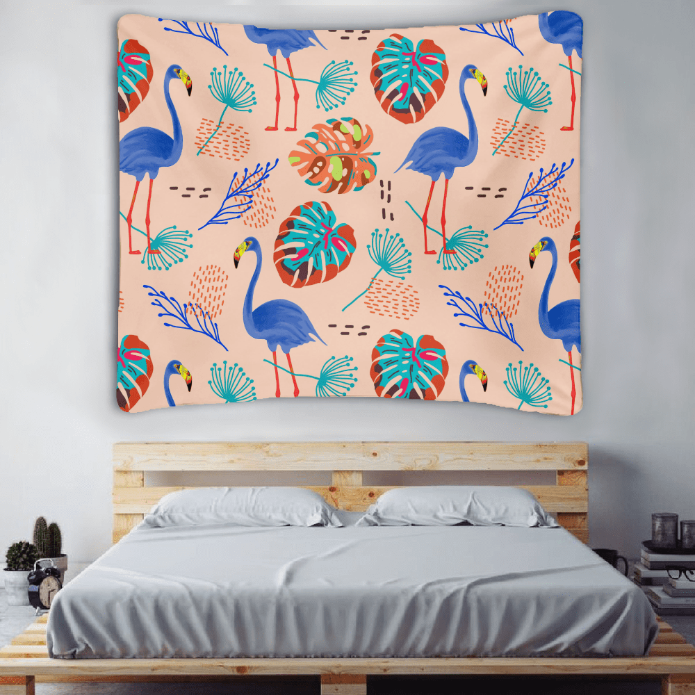 Flamingo Hanging Tapestry Popular Casual Wall Art Background Banner for ...