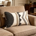 Bohemian Velvet Embroidered Cushion Cover with Tassels, Ethnic Floral ...