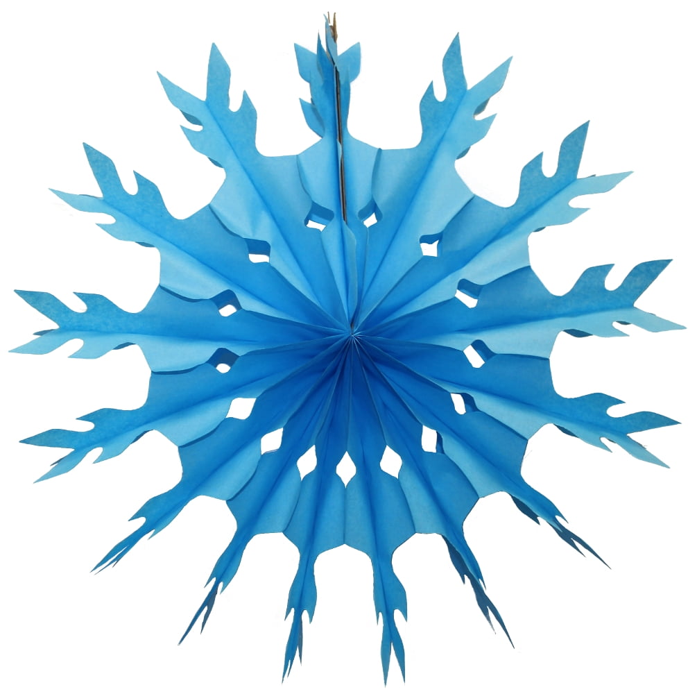 6-Pack Devra Party 15 Inch Tissue Paper Snowflake Decoration, Turquoise ...