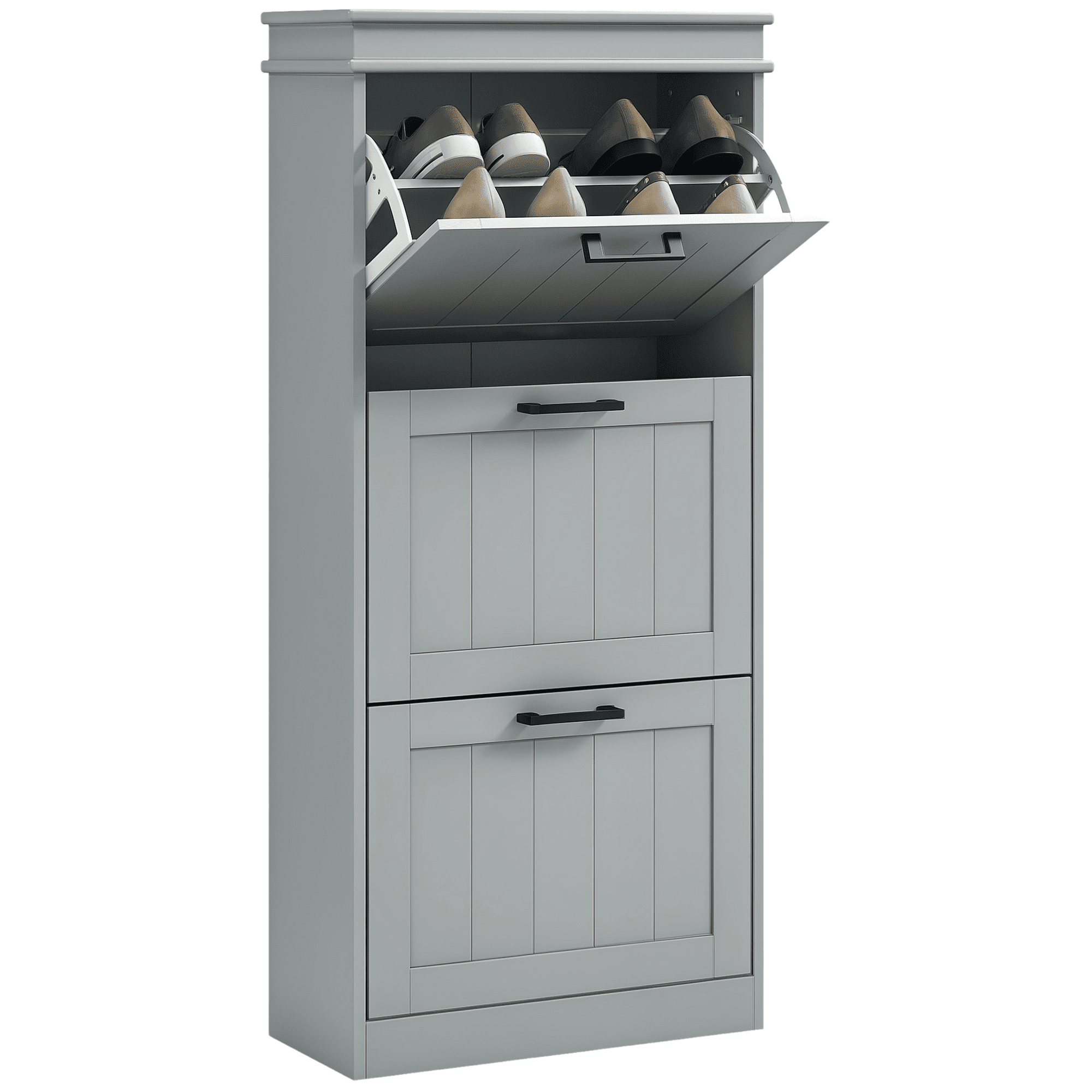 Click here for Homcom Narrow Shoe Cabinet With Flip Drawers Adjus... prices