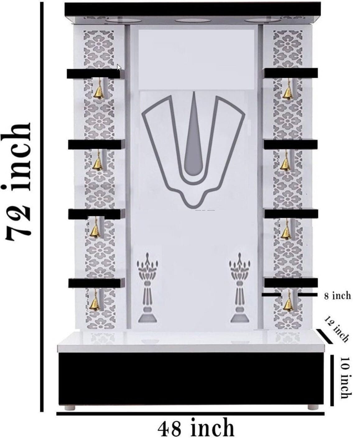 Wooden Temple With LED Lights For Home And Office / Designer Puja ...