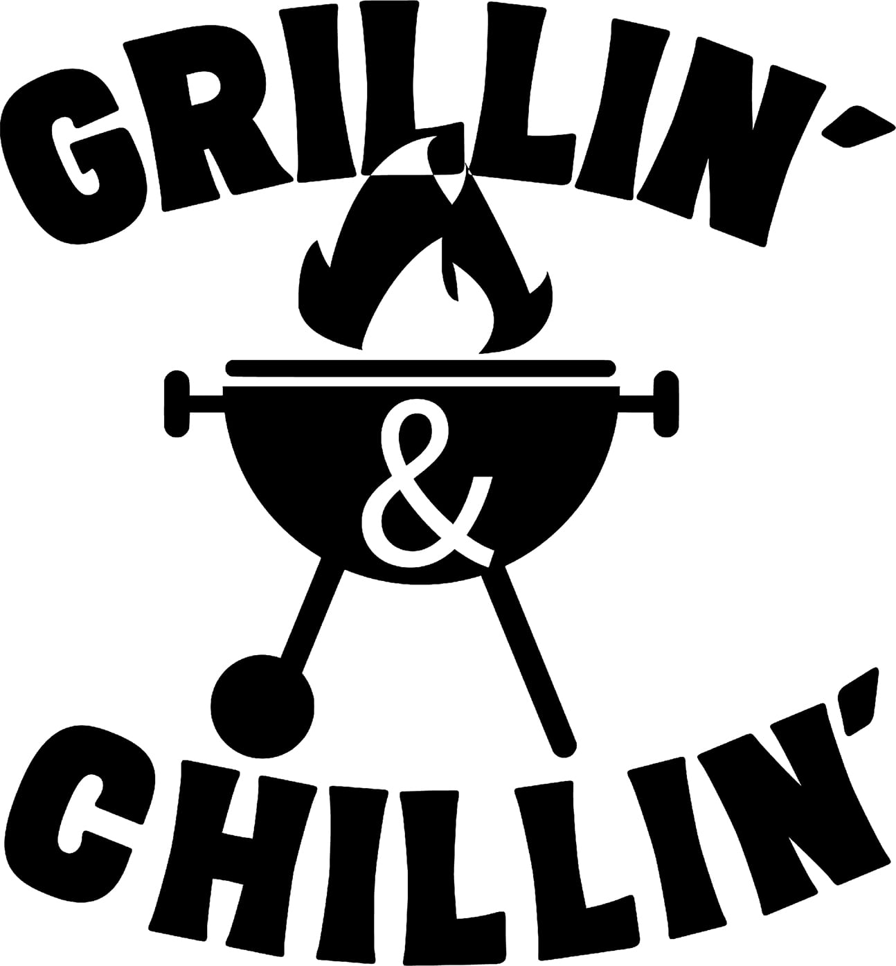 Grillin Chillin Bib Grill Grilling Hanging Out Flame Wall Decals for ...