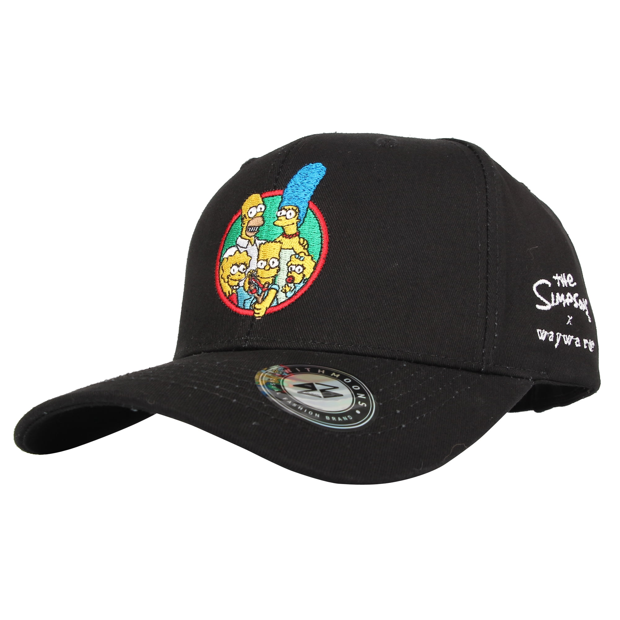 WITHMOONS The Simpsons Baseball Cap Simpsons Family Hat HL11073 (Black ...