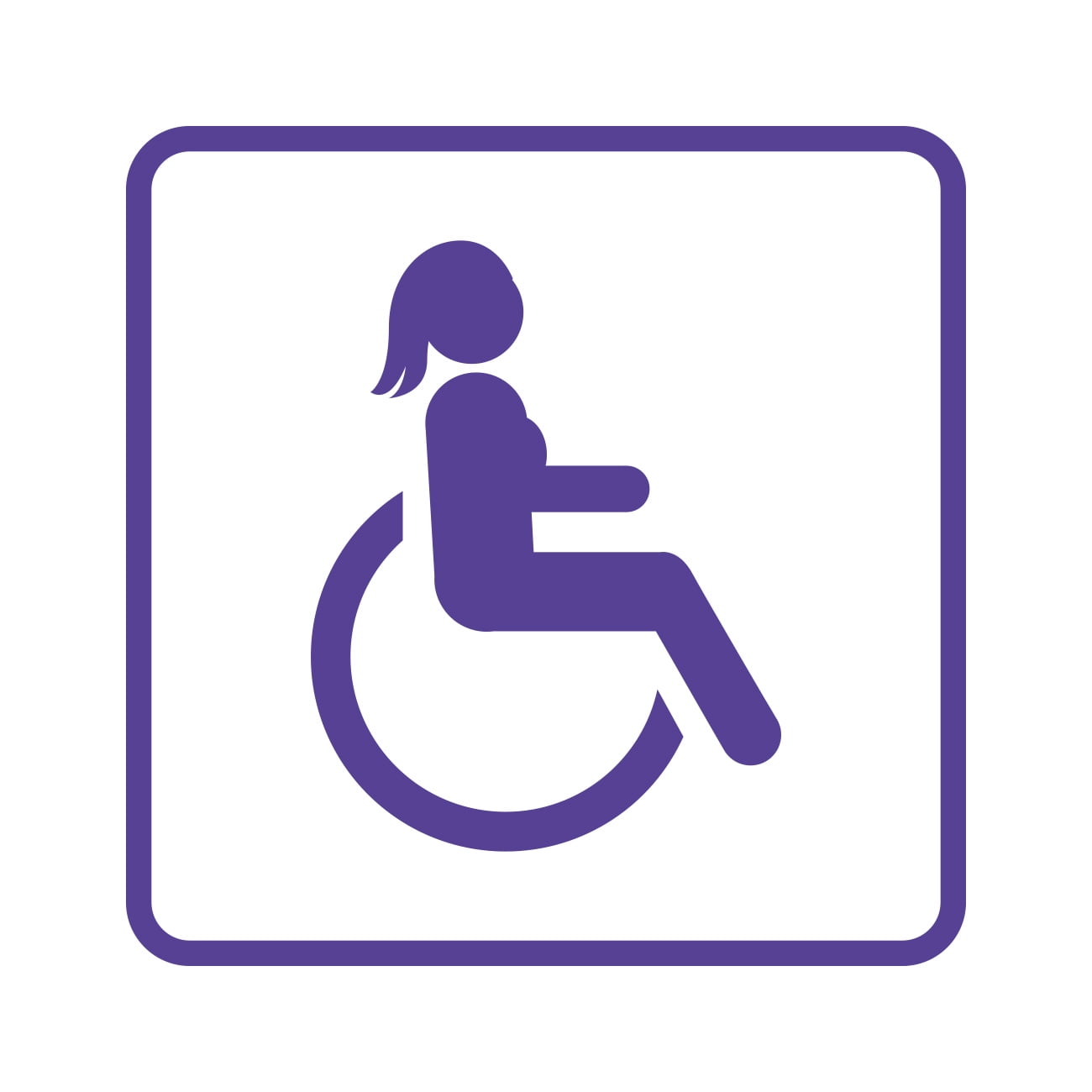 Female Handicap Sticker Decal Die Cut - Self Adhesive Vinyl ...