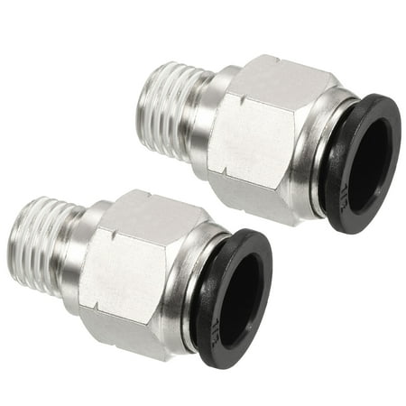 Uxcell Straight Coupling Adapter 1/4NPT Push to Fit 1/2 Inch OD Hose ...