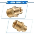 Unique Bargains Pressure Washer Connector Fitting G1/2" to G3/8" Male Adapter Brass Hose ...