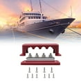 Power Distribution Block Bus Bar 4x 3/8" M10 with Cover 4 Post Terminal Block Busbar for Marine ...