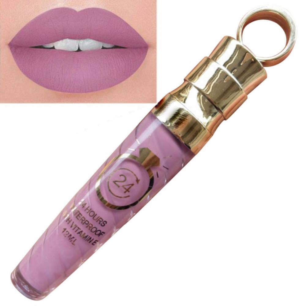 Waterproof Long Lasting Matte Lip Gloss Liquid Lipstick Shimmer Glitter ...