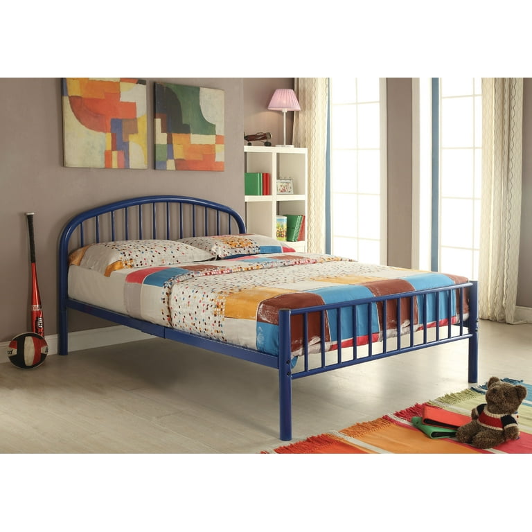 Simple Relax Cailyn Metal Bed with Headboard Full Blue Color Trundle Sold Separately Walmart