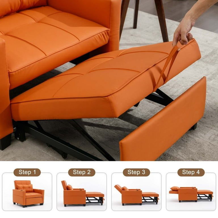 Orange chair bed store