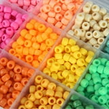 The Beadery Soft Pastel Color Bead Box, 2300 Plastic Matte Pony Beads ...