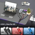 Dual Type-C 4 in 1 Multi for Multiple Devices with 2 -C// Port, Cord, Travel for iPhone17-8 ...