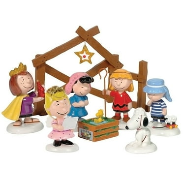 Lenox Peanuts The Christmas Pageant Nativity Scene Christmas Figurine ...