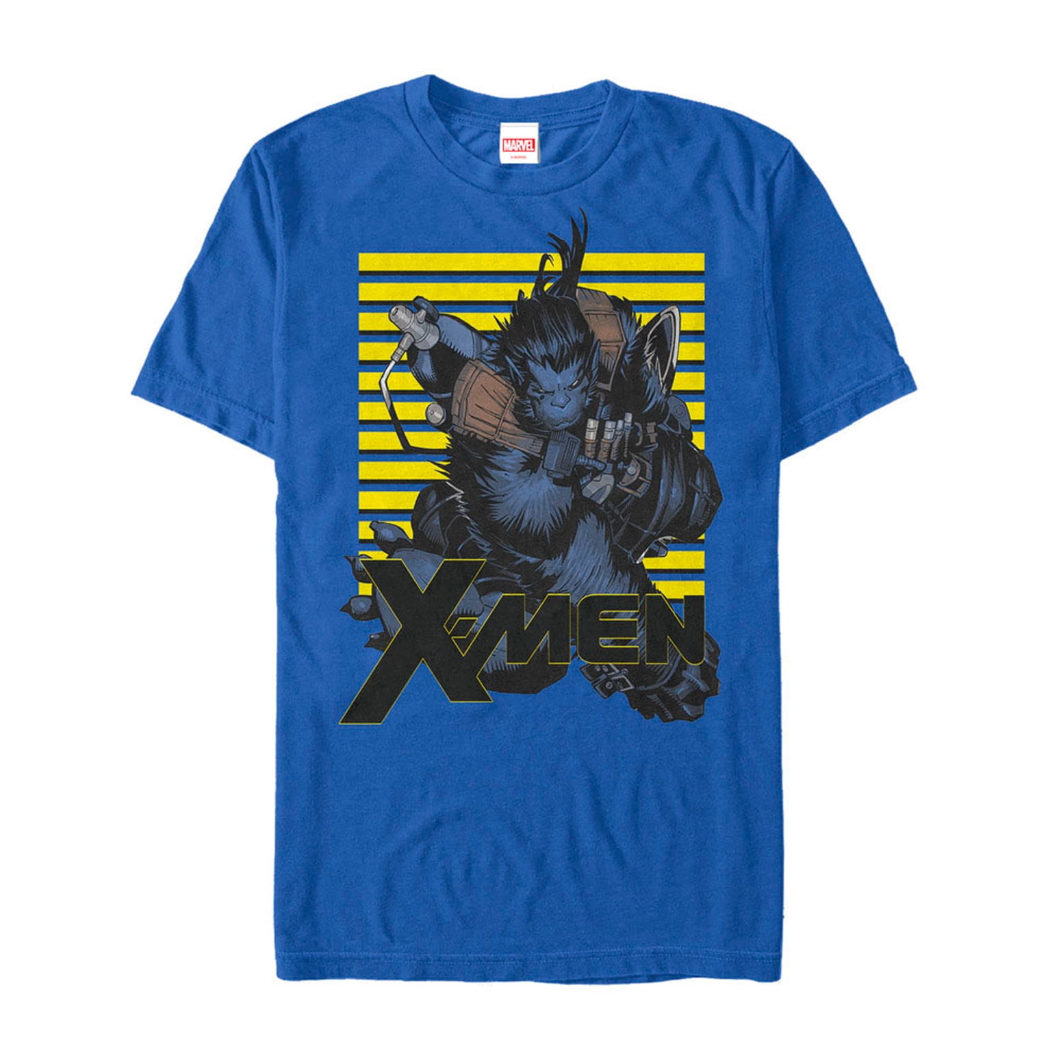 men-s-marvel-x-men-beast-stripes-graphic-tee-royal-blue-3x-large