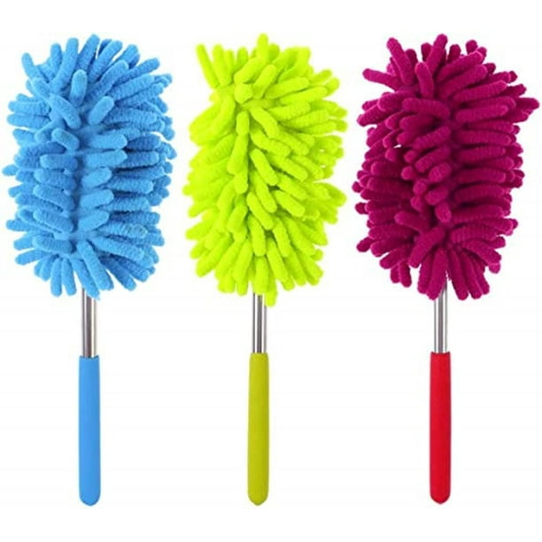 （75cm）Pack of 3 Microfiber Duster Duster with Telescopic Shaft for ...